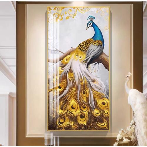 Promo Lukisan Rusa Biru Kristal Porcelain Painting 5D Mewah Free Frame ...