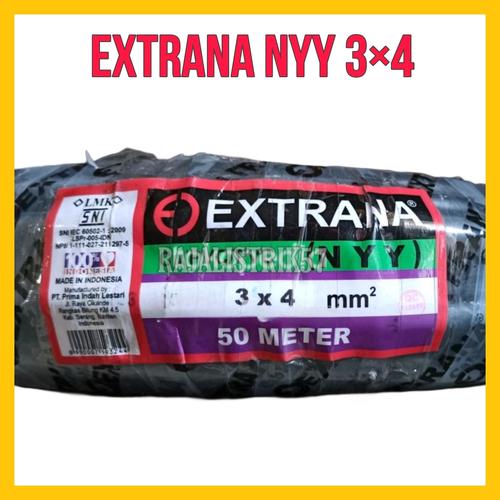 Jual Extrana Kabel Cable listrik NYY 3x4 mm extra Hitam - Kota Denpasar ...