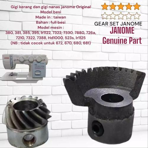 Jual JANOME ORIGINAL Gear Set Besi Gigi kerang dan gigi Nanas - Jakarta ...