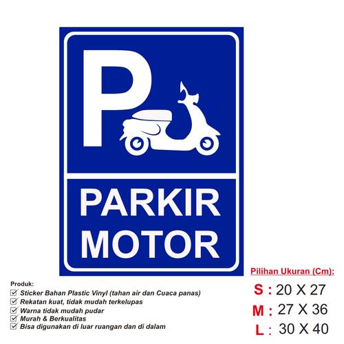 Jual Stiker Rambu Parkir Motor /Rambu Parkir Motor / Khusus Parkir ...