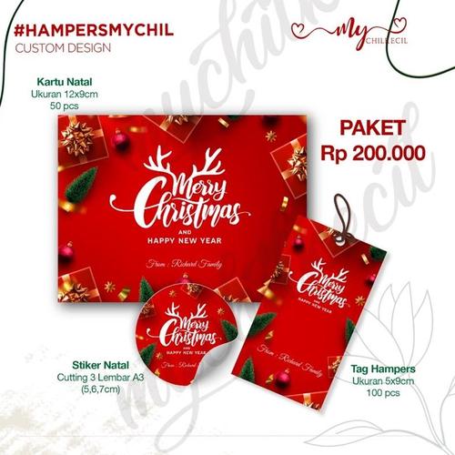 Jual PAKET HAMPERS NATAL / PAKET KARTU NATAL /KARTU UCAPN STIKER NATAL ...