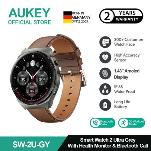 Promo AUKEY SmartWatch 2 Ultra Amoled Display Waterproof BluetoothCall ...