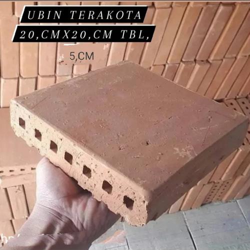 Jual ubin terakota lantai - Merah, 20x20x5cm - Kab. Bogor - surya ...
