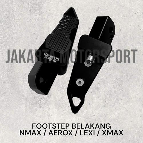 Jual FOOT STEP BELAKANG FULL CNC BLACK DIAMOND NMAX AEROX LEXI XMAX ...