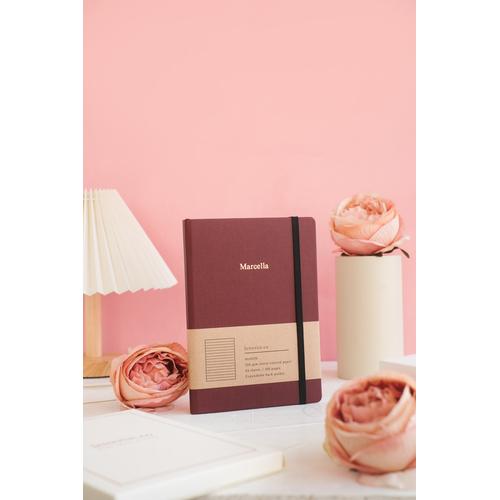 Jual Mason Aria Notebook Maroon + Custom Nama / Buku Catatan Hadiah ...