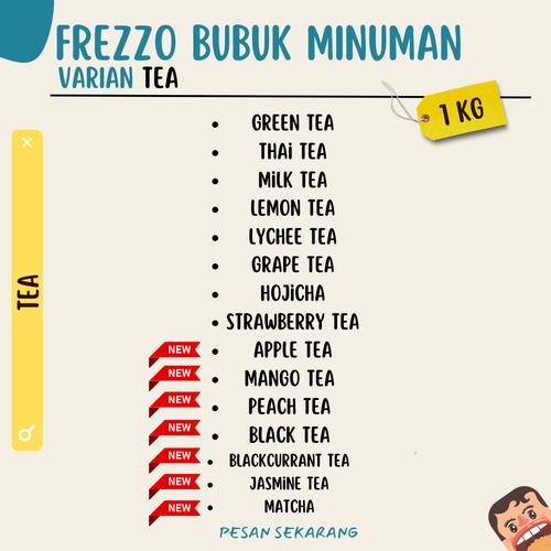 Promo Varian Teh - Frezzo Bubuk Minuman Aneka Rasa 1 Kg - Lychee Tea ...