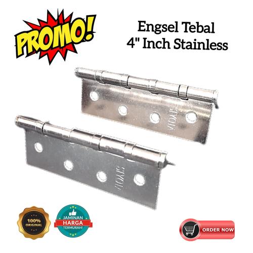 Jual Engsel Pintu 4" Inch Silver Stainless Steel Engsel Jendala ...