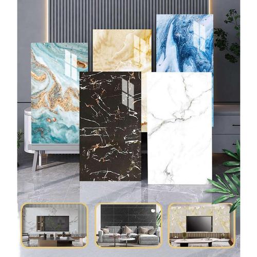 Jual UPVC Panel Marmer Pengganti HPL Panel Backdrop TV Harga Per Lembar ...