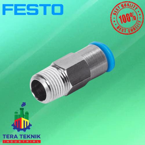 Jual FESTO push-in fitting, self-sealing QSK-1/4-6 (153421) READY STOCK ...