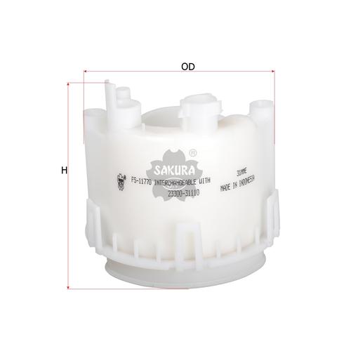 Jual SAKURA Fuel Filter Bensin Toyota Harrier ACU30/MCU30 23300-20130 ...