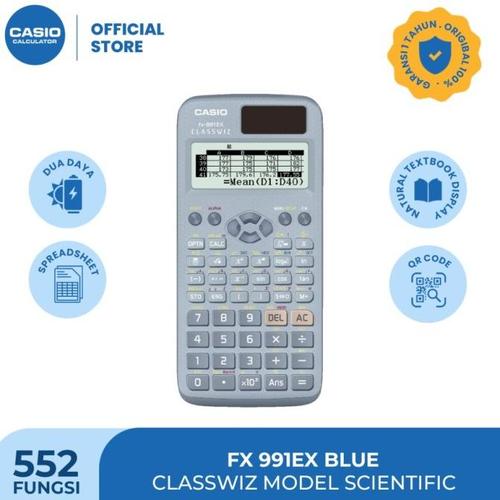 Jual Casio Classwiz Model Scientific Calculator Fx-991Ex - Blue New ...