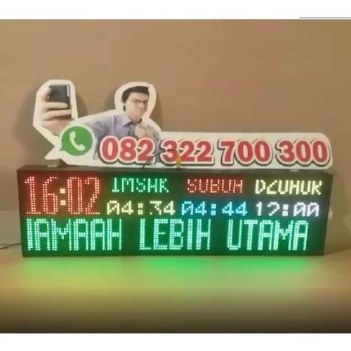 Jual Jam Waktu sholat RGB, Jam Digital Masjid RGB ,Jam Timer Iqomah ...