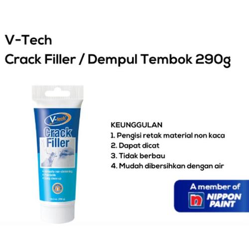 Jual VTECH VT 127 CRACK FILLER 290 GR DEMPUL PENGISI DINDING TEMBOK ...