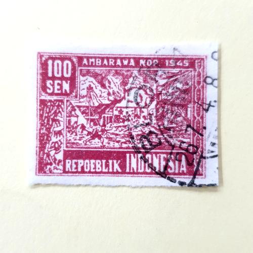 Jual Prangko Revolusi Jawa 1946. J37A 100 sen. Cap pos, BLORA 26.7.48 ...