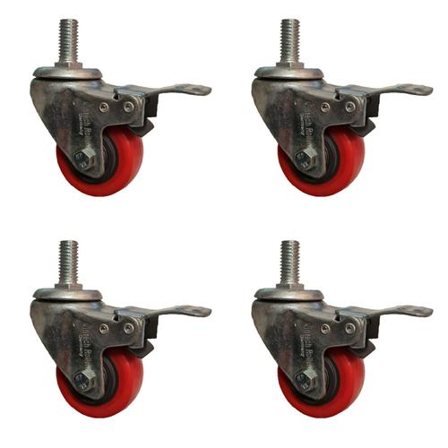 Jual Roda PU Merah 2 Inch Drat Rem+Mur Vintech Rollen - Jakarta Barat ...