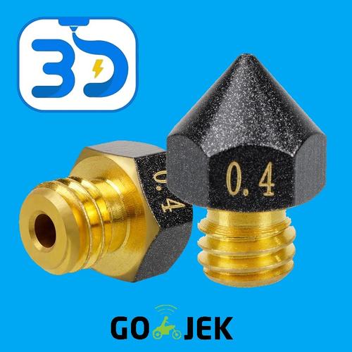 Jual High Quality MK8 Big Head Teflon Coated Brass Nozzle - Kota ...