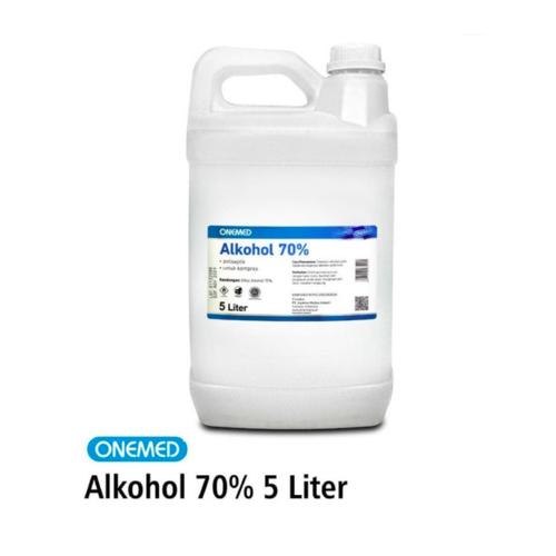 Jual Onemed Alkohol 70% 5 Liter Ethyl Alcohol 70 Persen 5L Antisepti ...