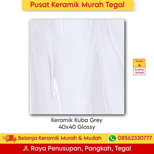 Jual Keramik Lantai 40x40 Mengkilap Kuba Grey Abu Motif Minimalis - Kab ...