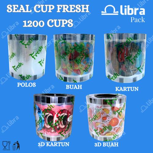 Promo Seal Cup Fresh 1200 Roll Sealer Gelas Plastik / Segel Plastik Gelas - 3D Kartun - Kota ...