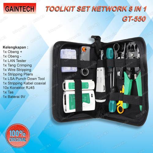 Jual Toolkit Tool Kit Set Repair Network LAN Tester 8 in 1 GT-550 ...