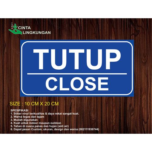Jual Stiker Plang Tutup / Rambu Tulisan Tutup - Kab. Bekasi - GREAT ...
