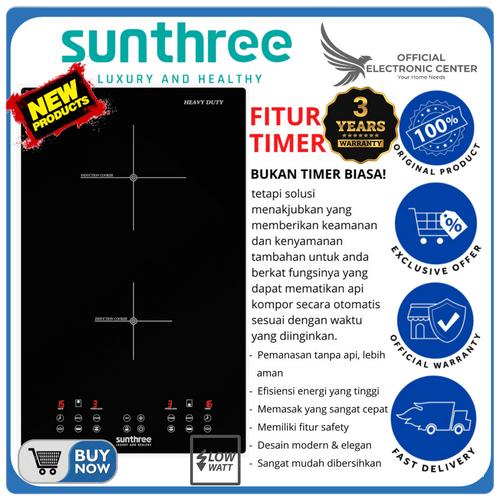 Jual SUNTHREE KOMPOR INDUKSI IH-2C HE IH2C HE SUPER LOW WATT KOMPOR ...