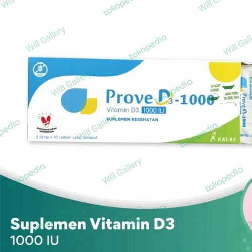 Jual PROVE D3 1000 IU Vitamin D Cholecalciferol 1000IU BOX 30 Tablet ...