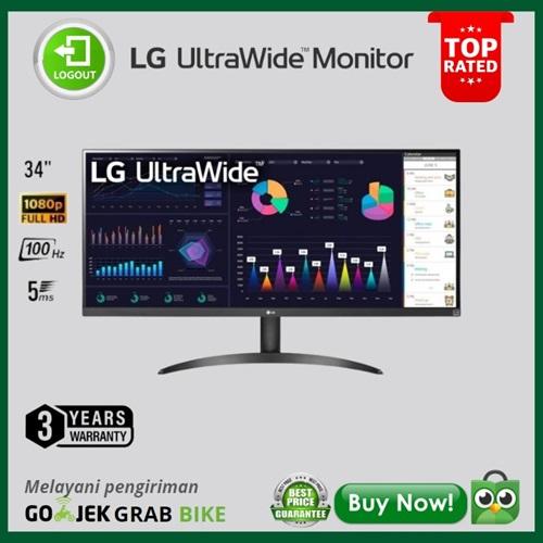 Jual Monitor LED LG 34 34WQ500 B Ultrawide IPS 100Hz HDR400 FreeSync ...