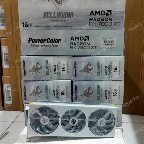 Jual PowerColor RX 7800 XT 16GB GDDR6 Hellhound Spectral White - Kota ...