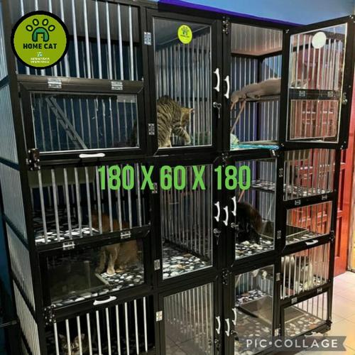 Jual kandang kucing alumunium super premium 6 kamar - Putih - Kota ...