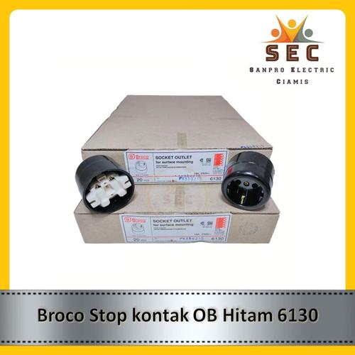Jual Stop Kontak Broco OB tempel Broco 6130 Hitam - Kab.Ciamis - Sanpro ...