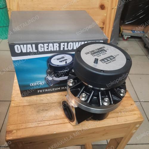 Jual Oval Gear Flow Meter OGM 1 1/2" inch Meteran Solar DN 40 Analog ...