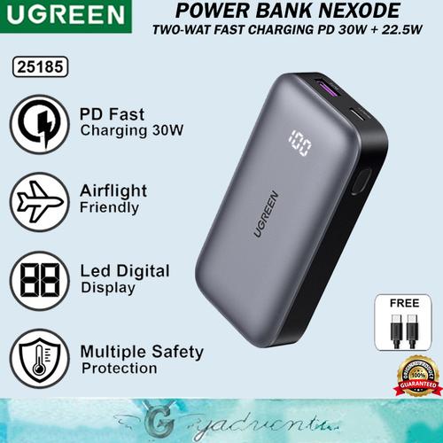 Promo UGREEN Powerbank Mini 10000mAh Fast Charging PD 30w iPhone 15 Pro Max - 20000MAH 100W ...