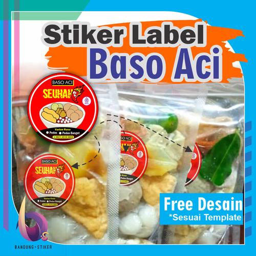 Jual Cetak Cutting Stiker Label Kemasan Logo Produk Baso Aci Cromo ...