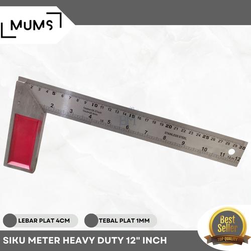 Jual Penggaris Siku Tukang 12" Inch Alat Siku Meter Heavy Duty Meteran ...