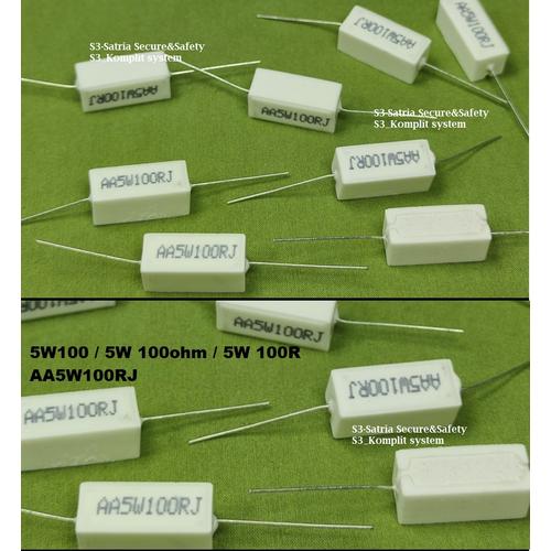 Jual Resistor 5watt 5w 100 ohm AA5W100RJ 100ohm 100R 100RJ 5w100RJ ...