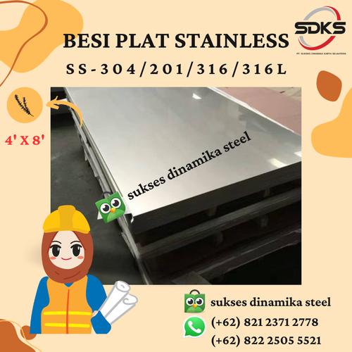 Jual BESI PLAT STAINLESS 4' X 8' (316/316L) - 2MM X 4' X8' - Jakarta ...