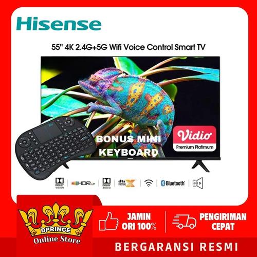 Promo Hisense 50 inch / 55 inch Vidaa Smart 4K UHD TV-Bezelles 50E6K ...