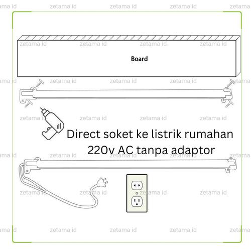Jual Lampu Led Strip Housing Akrilik Cover 20w Lampu Plafon Lemari ...