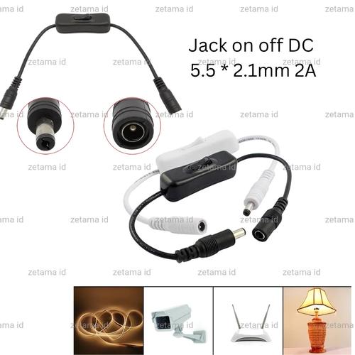 Jual Saklar On Off DC jack DC Switch 30cm Male Female CCTV Led Strip ...