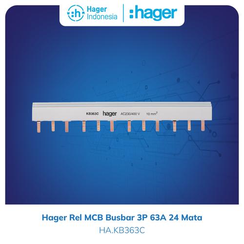 Promo Hager Rel MCB Busbar Sisir MCB 3 Phase 63a 63 ampere 24 Mata ...
