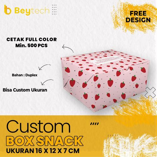 Jual Custom Box Kotak Snack Dus Catering 16x12x7 cm Full Color - 5000 ...
