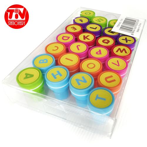 Jual Stempel Anak Bazic Kids Stamp Alphabet / Huruf (1 set = 26 stamp ...