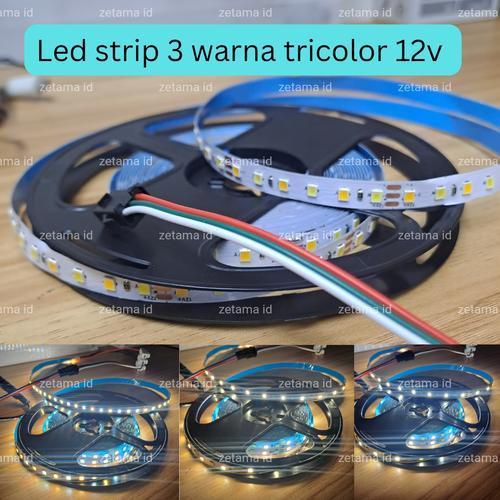 Jual Led Strip Dimmable 3 Warna Tricolor 12v 5m 3000k 4000k 6000k ...