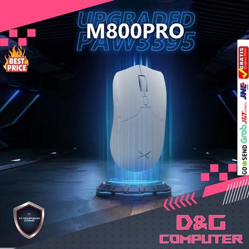 Jual DELUX M800 PRO Wireless Gaming Mouse with PAW 3395 Sensor - Putih ...