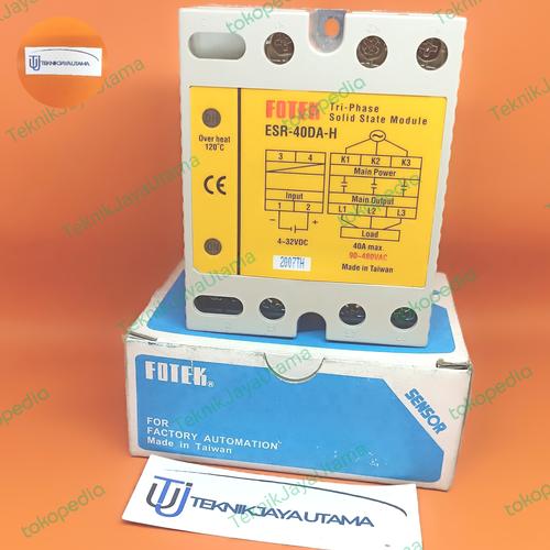 Jual Solid State Modul Fotek ESR-40DA-H / SSR 3Phase / ESR-40DA-H Fotek ...