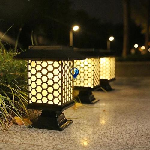 Jual Lampu Solar Pagar Taman 5 LED Model Minimalis Besar / Lampu Tenaga ...