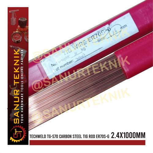 Jual TECHWELD TG-S70 Carbon Steel TIG ROD / Kawat Las ER70S-G 2.4 x 1000 mm - Kota Surabaya ...