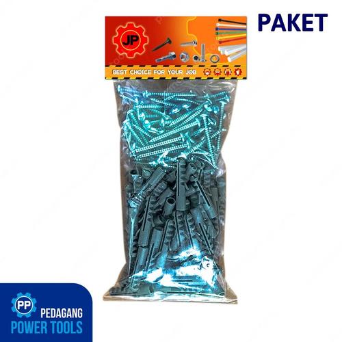 Jual PAKET JP S6 ANGKUR SKRUP 100 PCS LUBANG BETON DINDING BATA RINGAN BAUT - Jakarta Barat ...