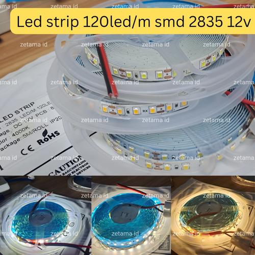 Jual Led Strip 12v 120led/m DC 12V SMD 2835 /roll 5m Premium - Tricolor ...